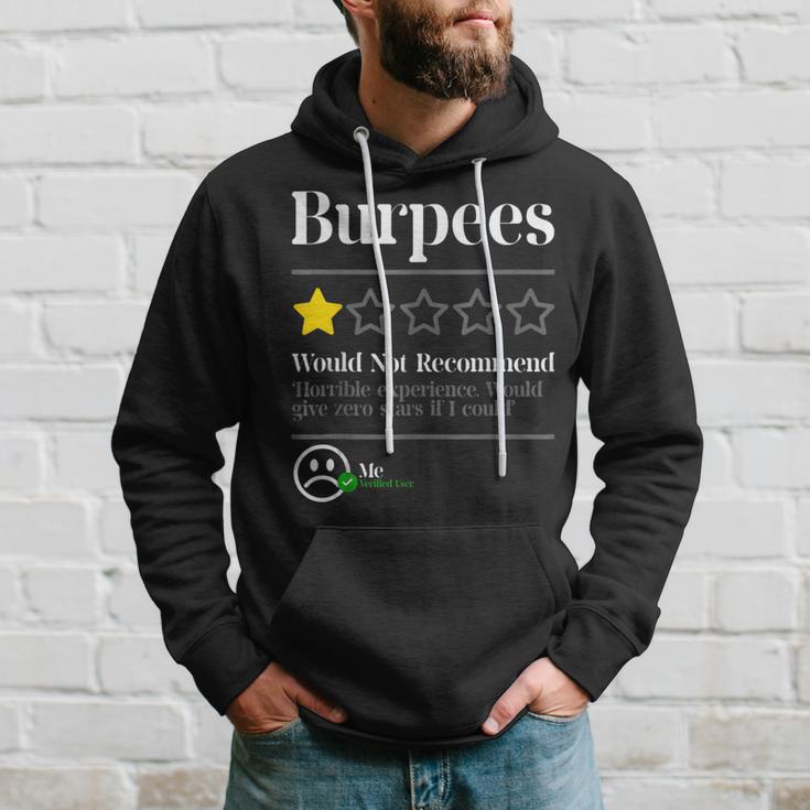 Burpees Do Not Recommend Star Rating Gym Workout Hoodie - Seseable