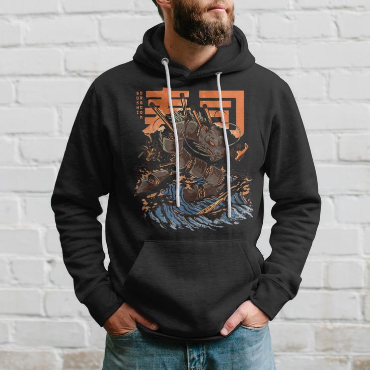 Classique Motif Dragon Sushi Sweat à capuche | Cadeauxyz