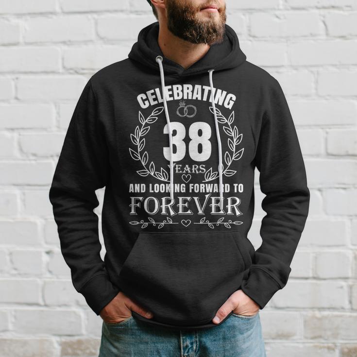 Cute 38Th Wedding Anniversary For Couples Married 38 Year Hoodie ...