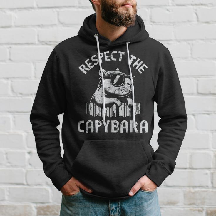 Divertido Capibara Meme Animal Zoo Retro Respeto El Capibara Sudadera ...
