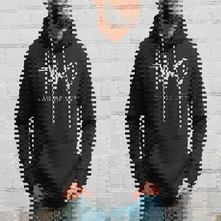 Fe Esperanza Amor Símbolo Cristiano Sudadera - Regaloses