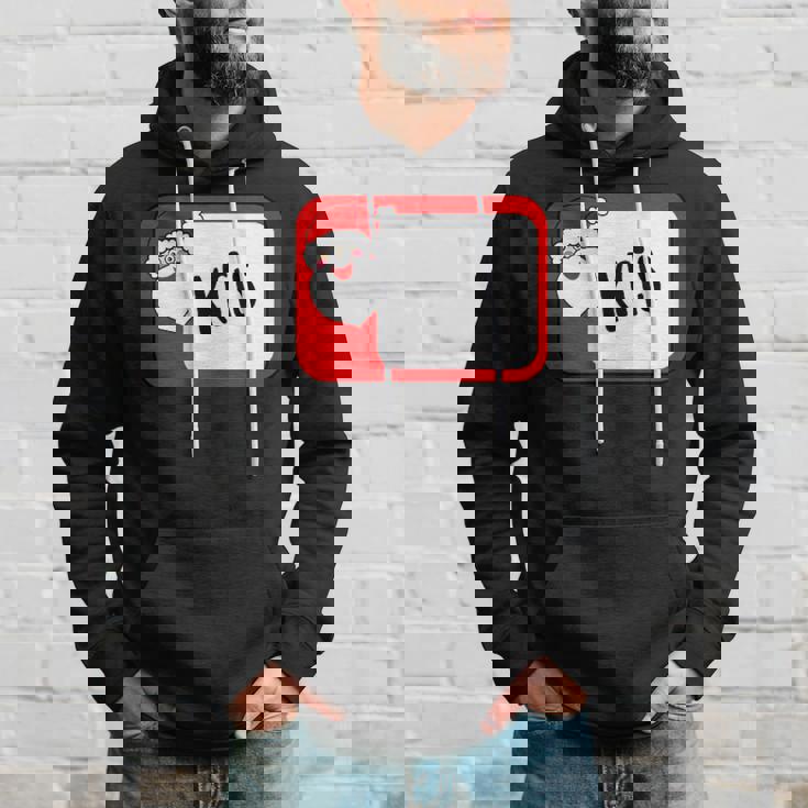 Santa Name Tag T For Christmas Kris Kringle Hoodie - Monsterry