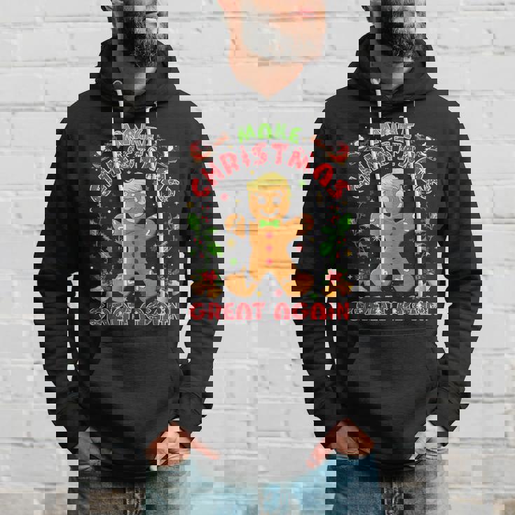 Trump Gingerbread Man Make Christmas Great Again 2024 Hoodie - Thegiftio