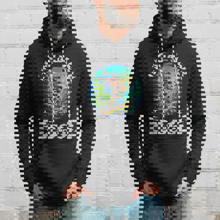 Live Laugh Edge Ironic Brainrot Meme Edging Quote Hoodie - Monsterry