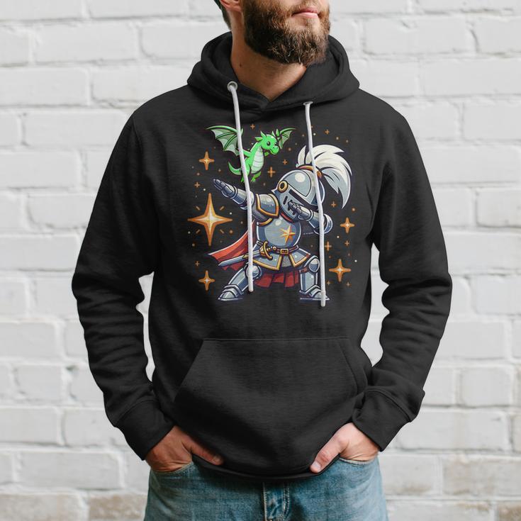 Ren Faire Dabbing Medieval Knight Dragon Renaissance Hoodie - Seseable