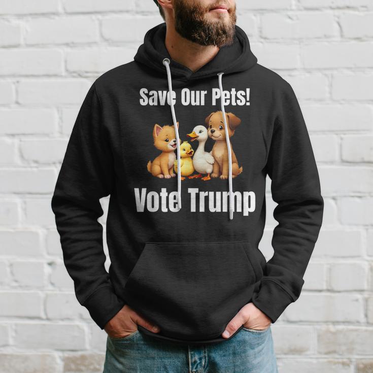 Save Our Pets Vote Trump Political Hoodie - Monsterry
