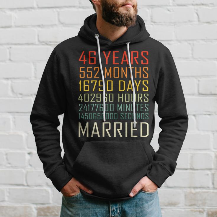Vintage 46 Years Months Married 46Th Wedding Anniversary Hoodie - Monsterry