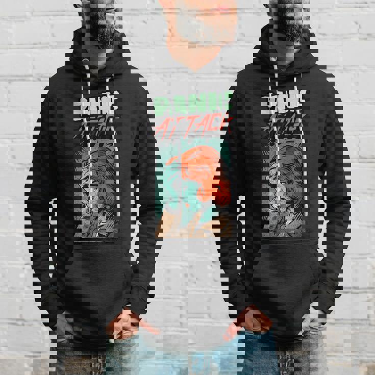 Vintage Comic Panic Attack Illustration Mental Health Hoodie - Monsterry