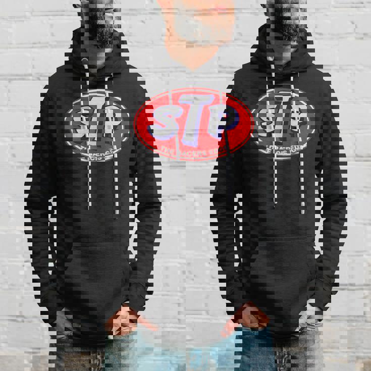 Vintage Retro Stp Motor Oil Metal Sign Racing Bikes Cars Hoodie | Mazezy