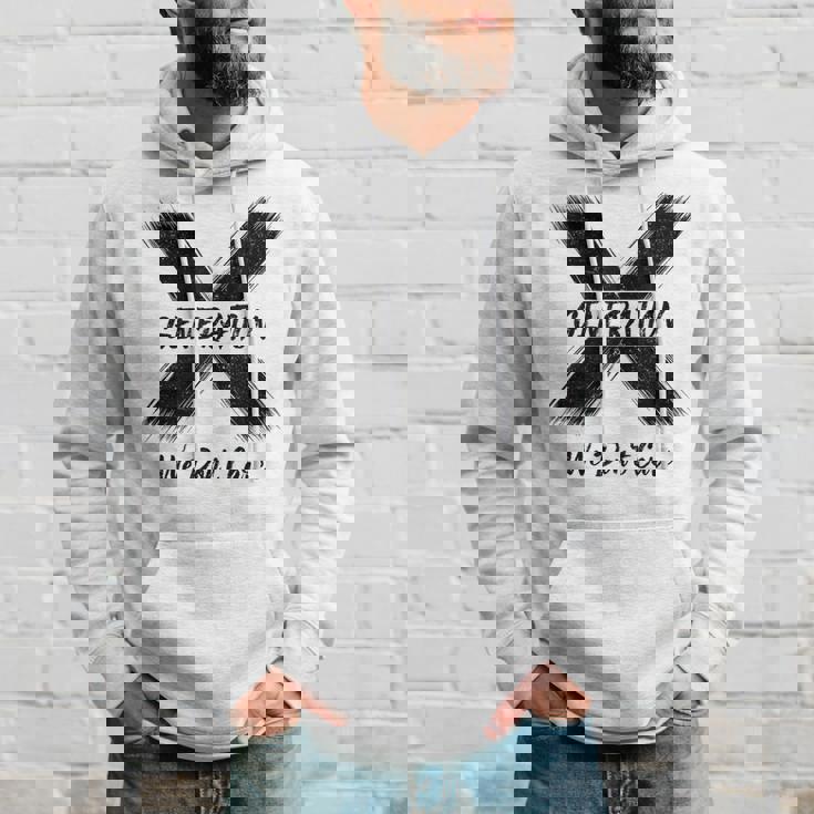 Generation Slang Sayings Gen X We Don't Care Hoodie - Monsterry