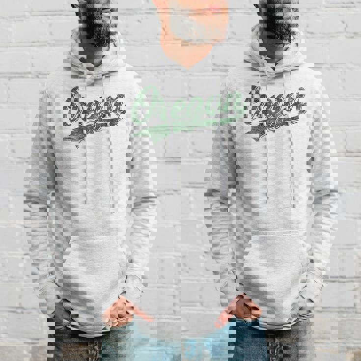 Oregon Classic Varsity Script Vintage Sports Jersey Style Hoodie ...