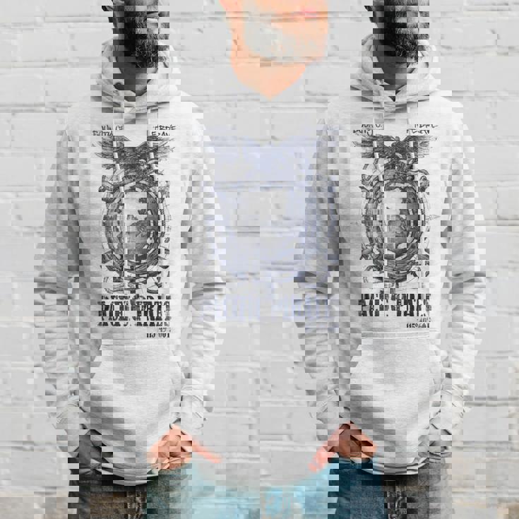 Pirates Eagle Helm Globe Adventure Pacific Ocean Hoodie - Monsterry