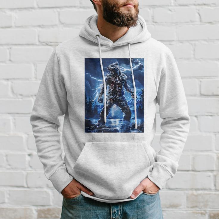 Stay Behind Me Kitten Cringy Werewolf Meme Cringe Alpha Wolf Hoodie ...