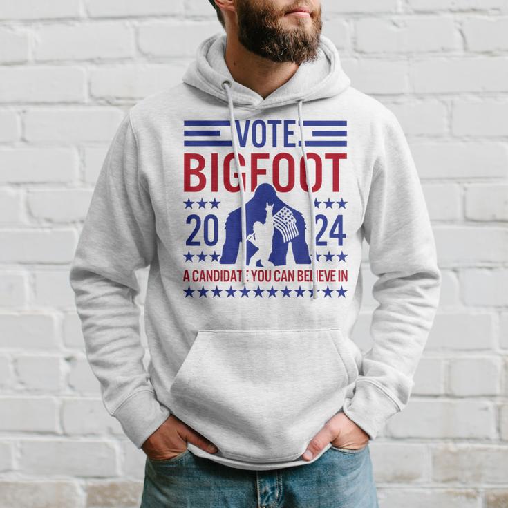 Vote For Bigfoot 2024 Sasquatch Presidential Election Hoodie - Monsterry