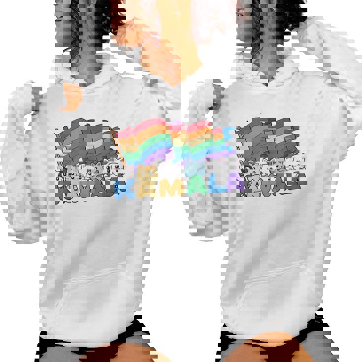 Lgbtq Rainbow Cats For Kamala Harris 2024 Rights Vote Love Women Hoodie ...