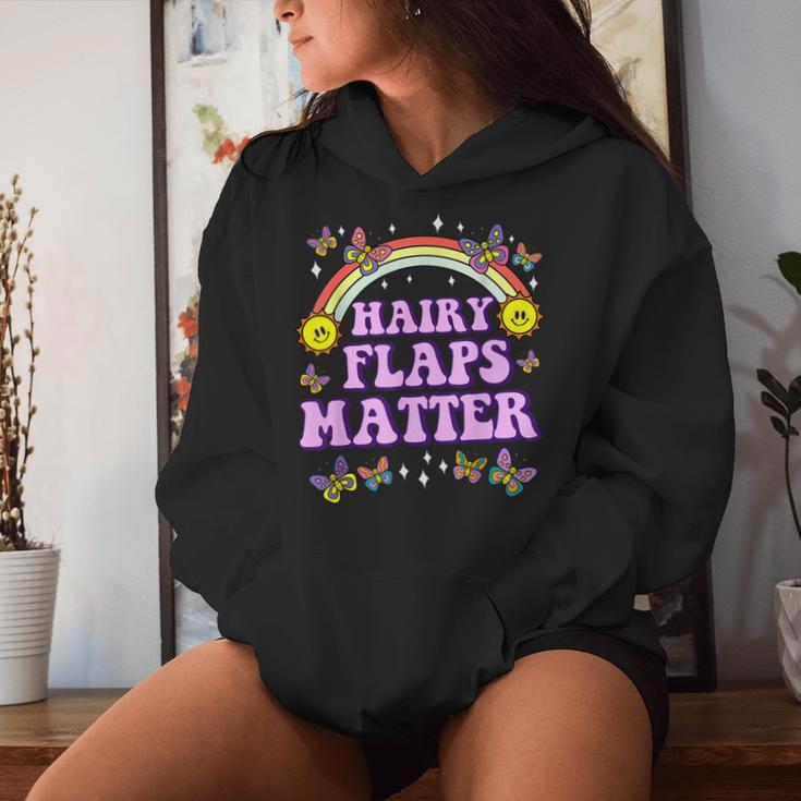 Hairy Flaps Matter Embarrassing Adult Humor Women Women Hoodie - Seseable