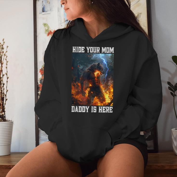 Hide Your Mom Daddy Is Here Werewolf Meme Cringe Alpha Wolf Women ...