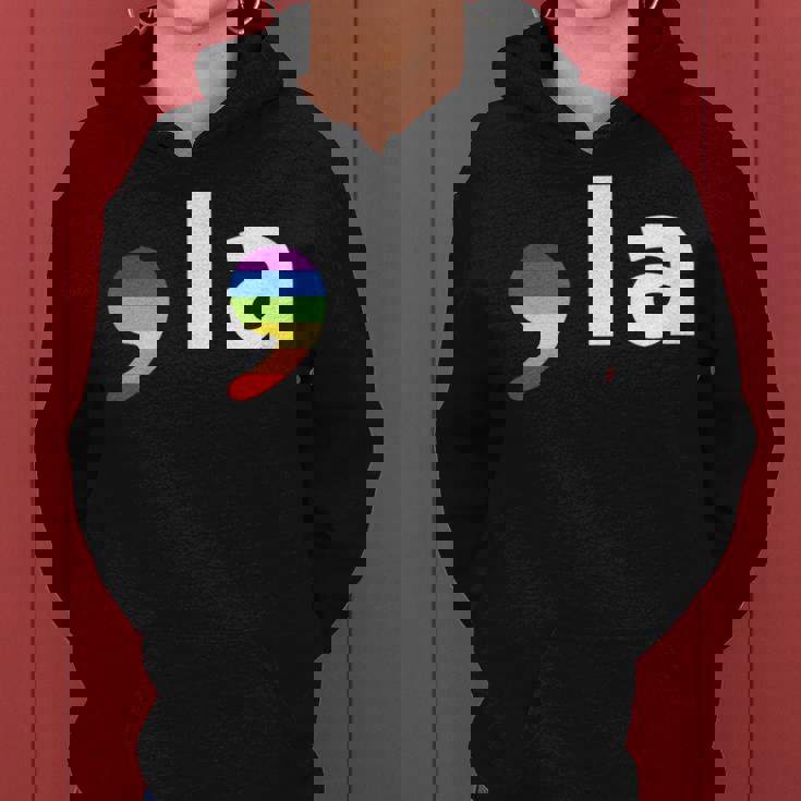 Comma La Kamala Harris Joe Biden Pride Rainbow Women Hoodie - Monsterry AU