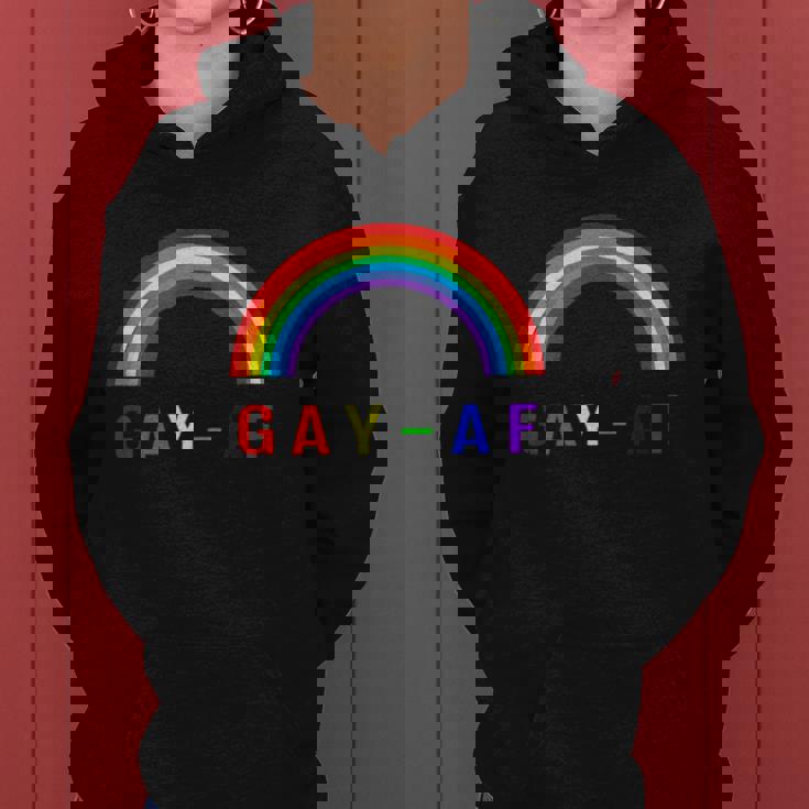 Gay Af Rainbow Lgbtq Pride Parade Women Hoodie - Monsterry