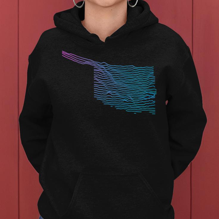 Oklahoma Division Elevation Topography Map Of Oklahoma Women Hoodie ...