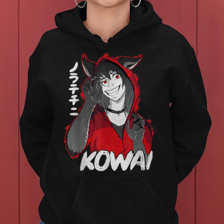 Yandere Girl Anime Waifu Material Werewolf Red Riding Hood Women Hoodie ...