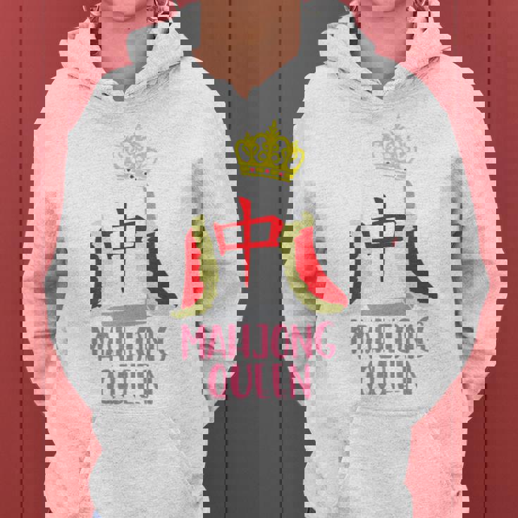 Mahjong Queen Mah Jong Players Chinese Asian Game Women Hoodie - Monsterry
