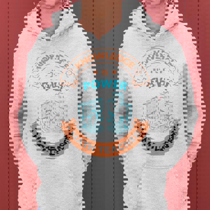 Math Teacher Plus Minus Negative Positive Math Teacher Women Hoodie ...