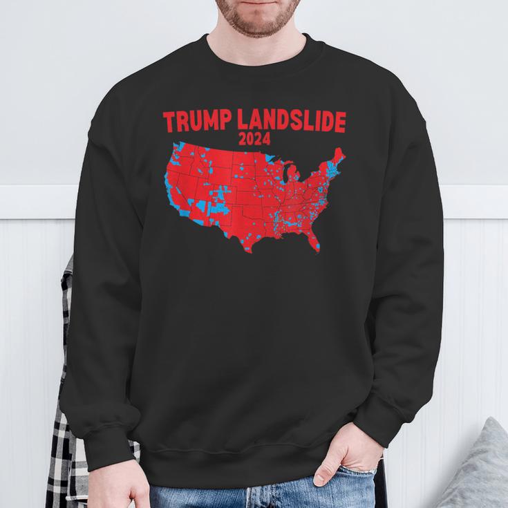 2024 Electoral Map Trump Landslide Red Election Map Sweatshirt - Seseable