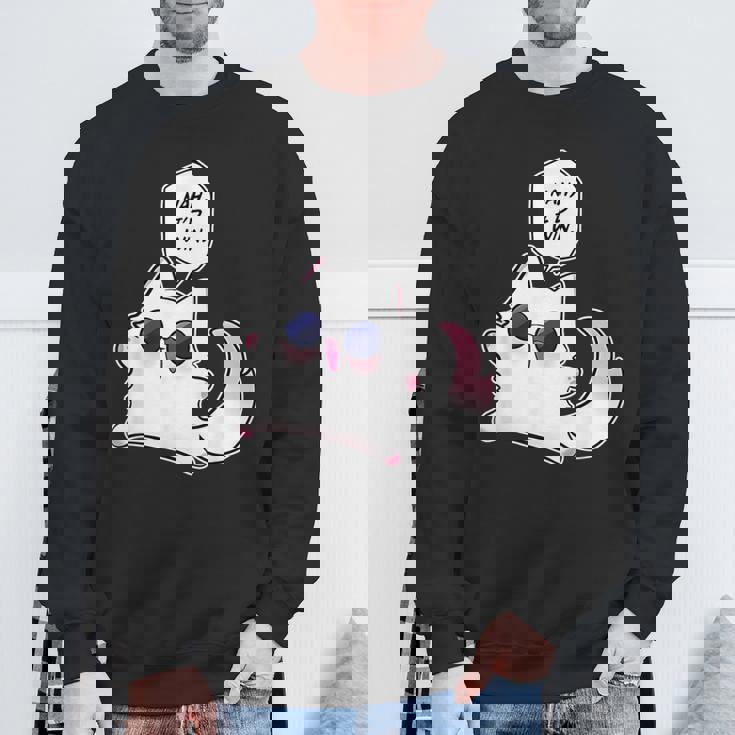 Nah I'd Win Gojo Cat Meme Sweatshirt | Seseable UK