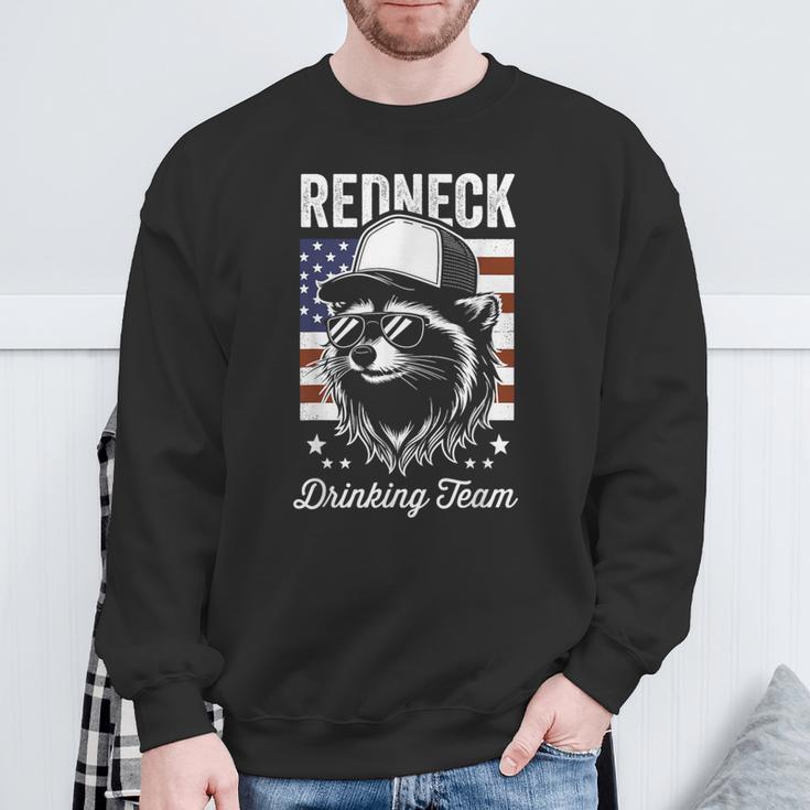 Redneck Raccoon Mullet White Trash Party Attire Hillbilly Sweatshirt ...
