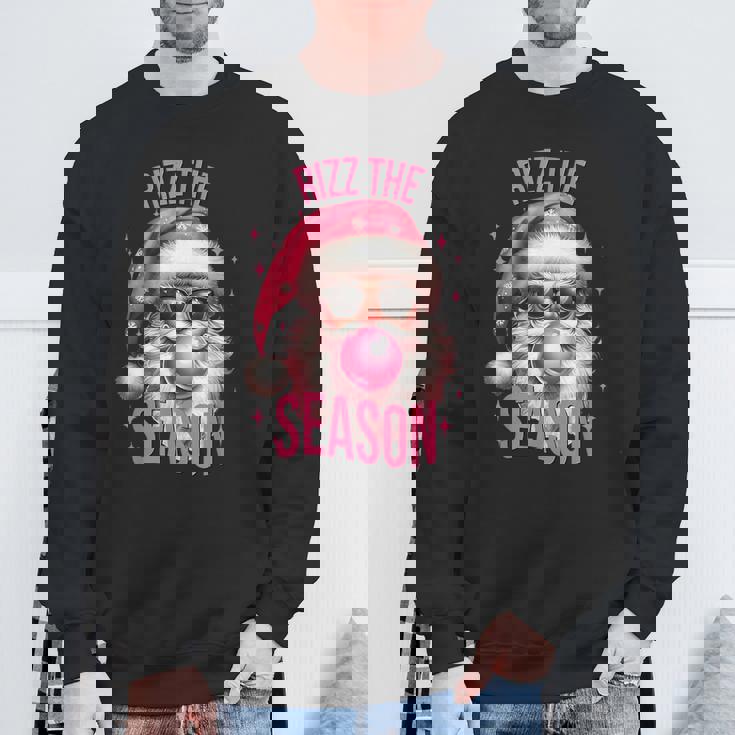 Rizz The Season Christmas Rizzmas Pink Santa Rizzler Sweatshirt ...