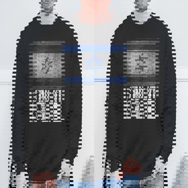 I Stand With Israel Jewish Heritage Israeli Flag Sweatshirt - Monsterry