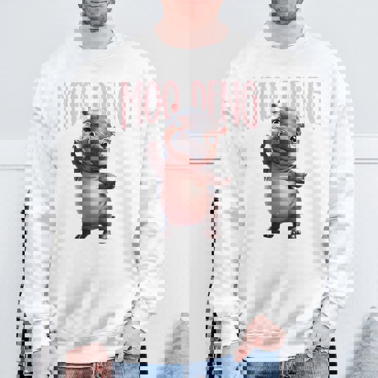 Cute Moo-Deng Baby Boo Deng Baby Hippo Zoo For Family Sweatshirt ...