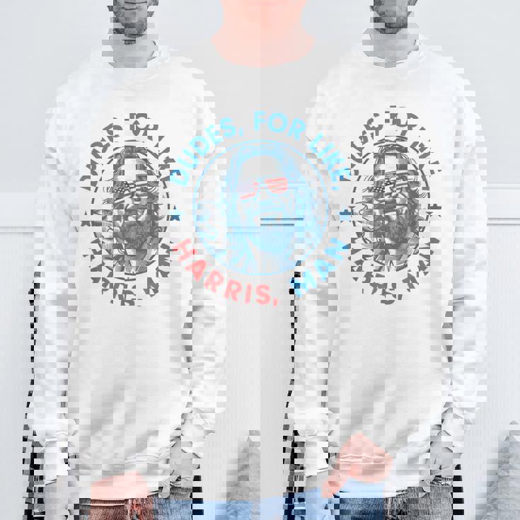 Dudes For Like Harris White Dude For Kamala Harris 2024 Sweatshirt | Mazezy