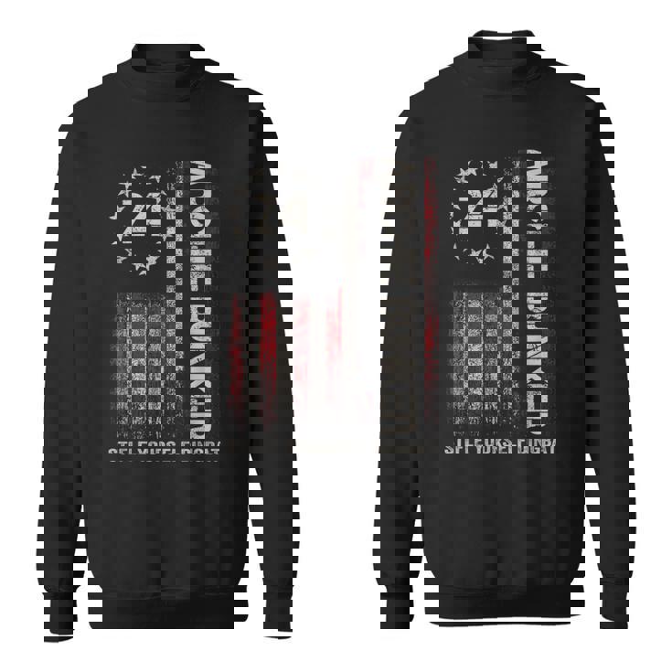 Archie Bunker 24 For President 2024 American Flag Sweatshirt - Seseable