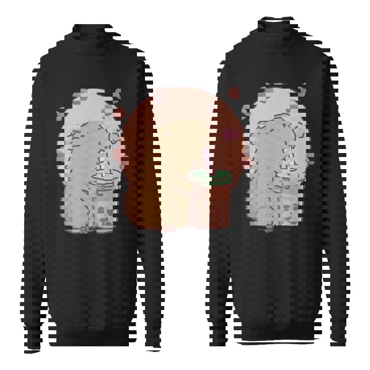 Capybara Bubble Tea Capyboba Boba Milk Tea Lovely Animal Sweatshirt ...