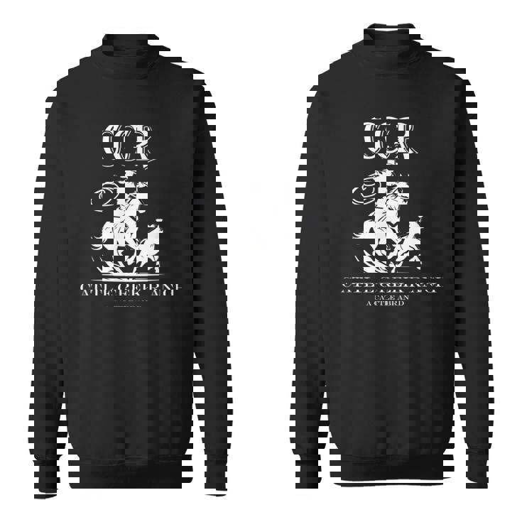 Cattle Creek Roping White Logo Men's T-shirt Back Print | Mazezy