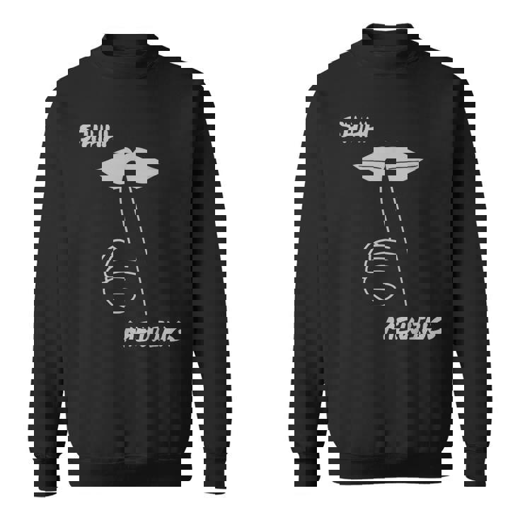 Mewing Meme Shhh Im Mewing Quiet Mewing Lips Sweatshirt - Monsterry AU