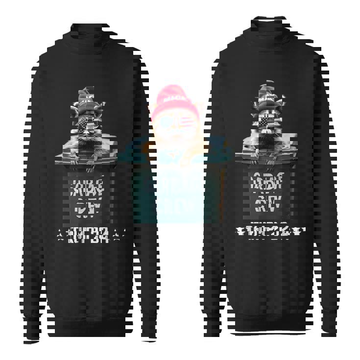 Maga Raccoon Garbage Crew Trump 2024 Sweatshirt | Mazezy