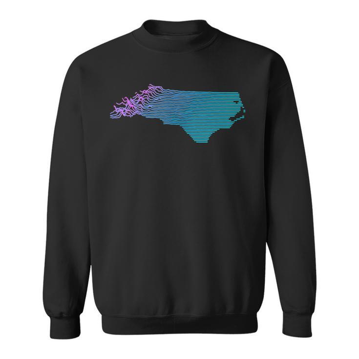 North Carolina Division Topography Elevation Map Of Nc Sweatshirt ...