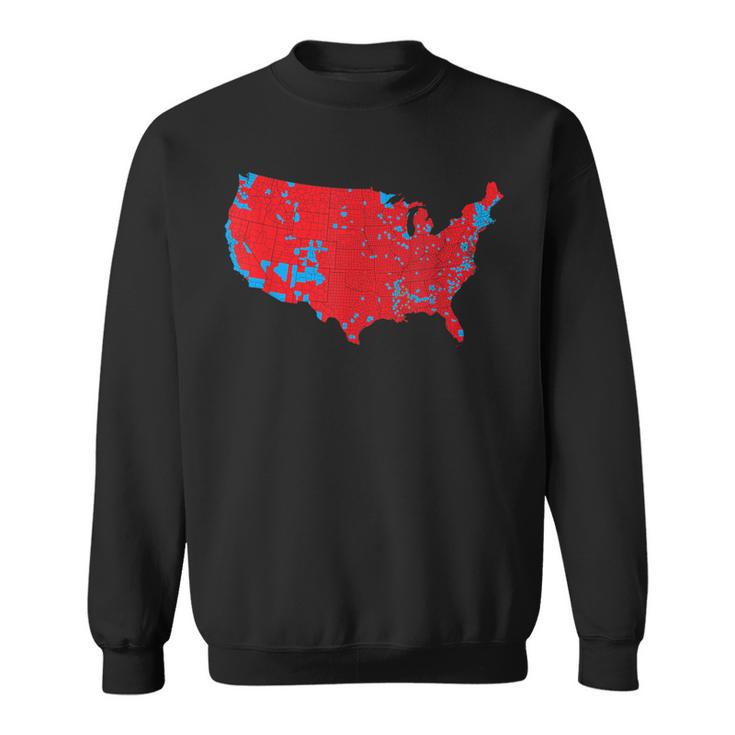 Red Wave Map Of Usa In The 2024 Presidential Election Maga Sweatshirt ...