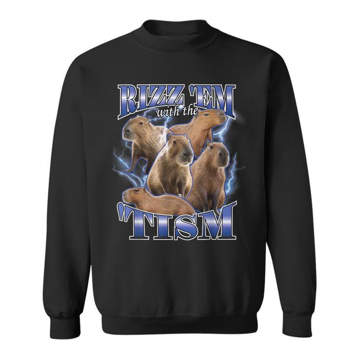 Rizz Em Con El Tism Capybara Meme Divertido Autismo Rizzler Camisa de ...