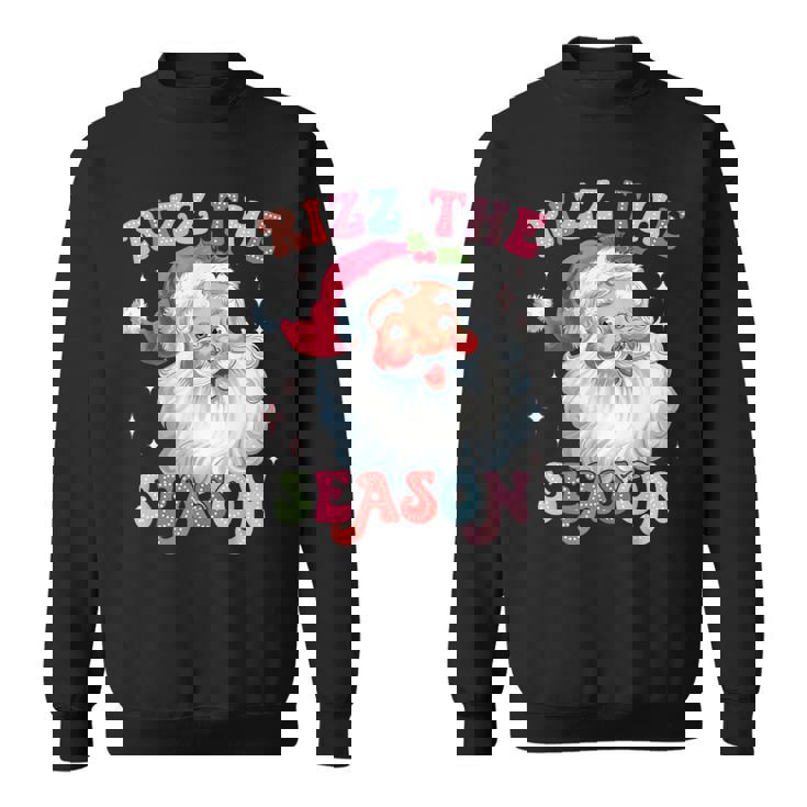 Rizz The Season Christmas Rizzmas Santa Claus Rizzler Sweatshirt | Mazezy