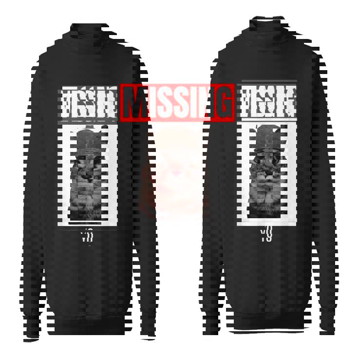 War Cat Meme Missing You Joke Men's Back Print T-Shirt - Monsterry