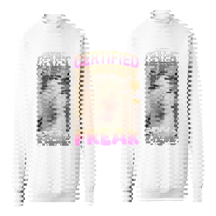 Certified Freak Cat Meme Offensive Memes Cat Love T-Shirt - Seseable