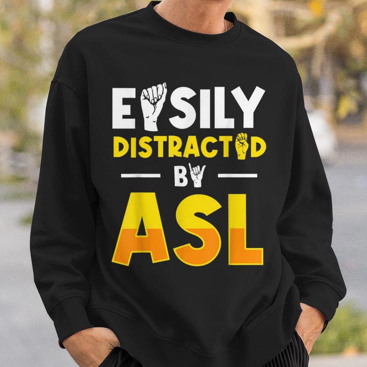 Asl Deaf Awareness & Sign Language Sweatshirt - Monsterry