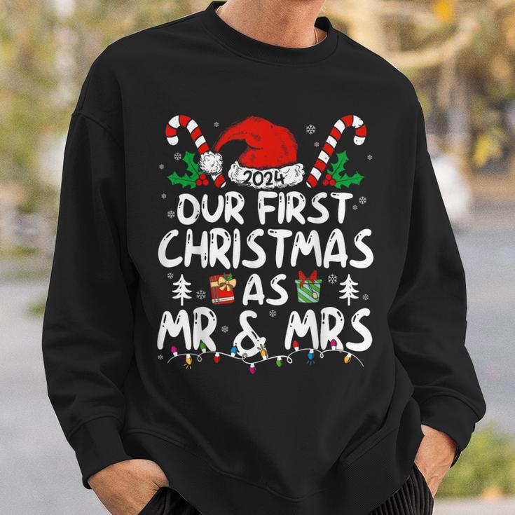Our First Christmas As Mr & Mrs 2024 Just Married Couples Sweatshirt ...