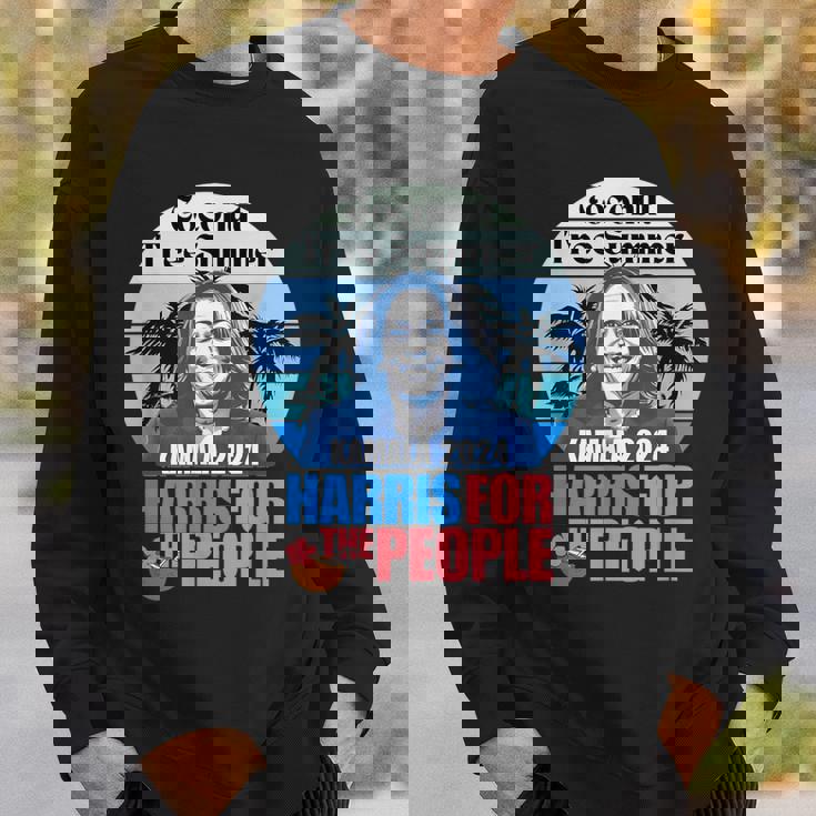 Kamala Harris Coconut Tree Summer Sweatshirt - Monsterry