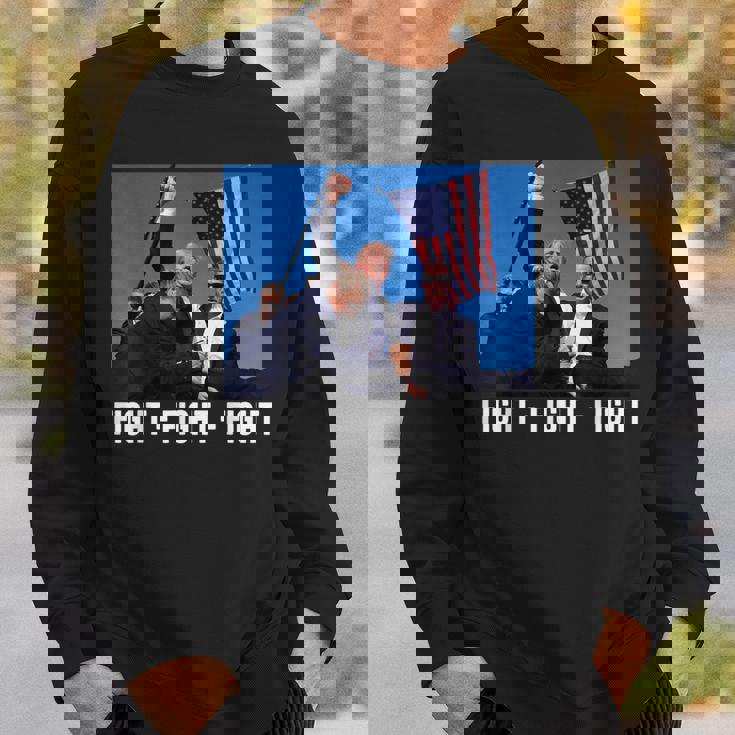 Trump Fight -Fight- Fight 2024 Sweatshirt - Monsterry AU