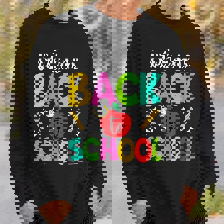 Welcome Back To School 2024 Cute Teachers Students First Day Sweatshirt ...